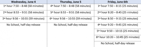 Updated Final Exam Schedule 2025 – Dearborn High School