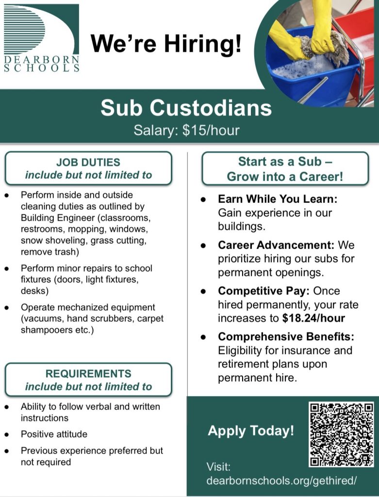 Dearborn Public Schools Hiring Sub Custodians – Dearborn High School